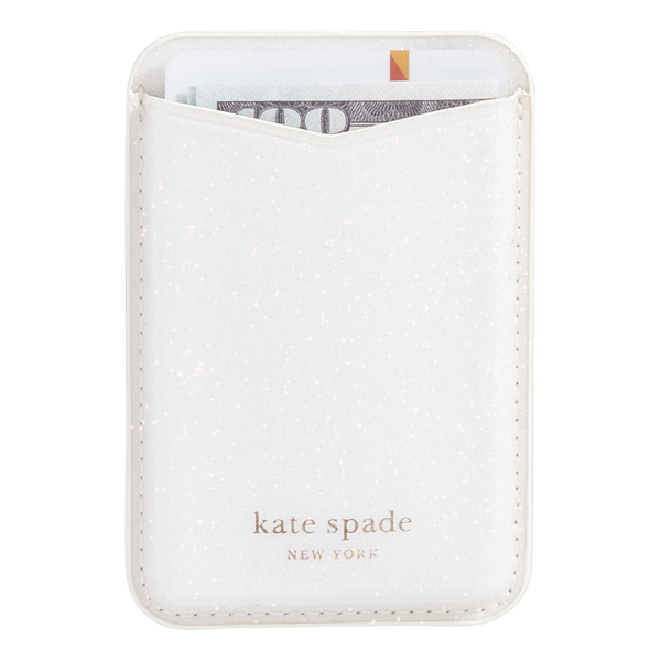 Kate Spade New York MagSafe Card Holder - White Glitter - Mac Addict